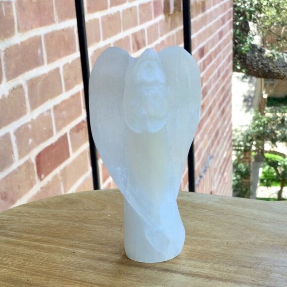 Accents | Selenite Angel Figurine 45 High Spiritual Cleansing ...